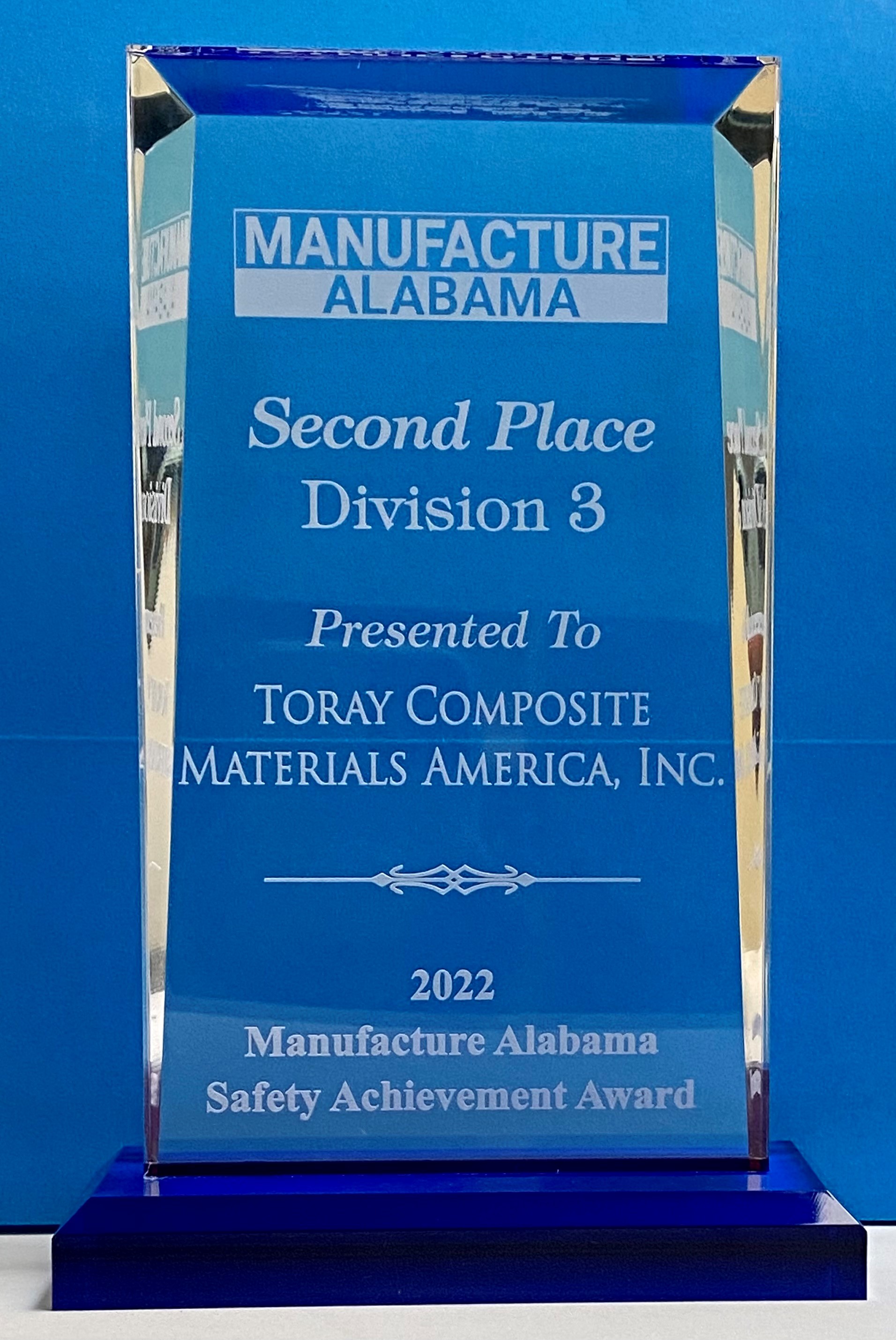 CMA Earns 2022 Safety Achievement Award - Toray Composite Materials ...